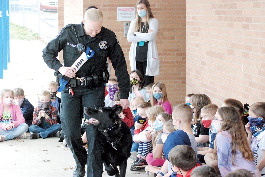 Lubeck Elementary School students meet K9 Drago | News, Sports, Jobs ...